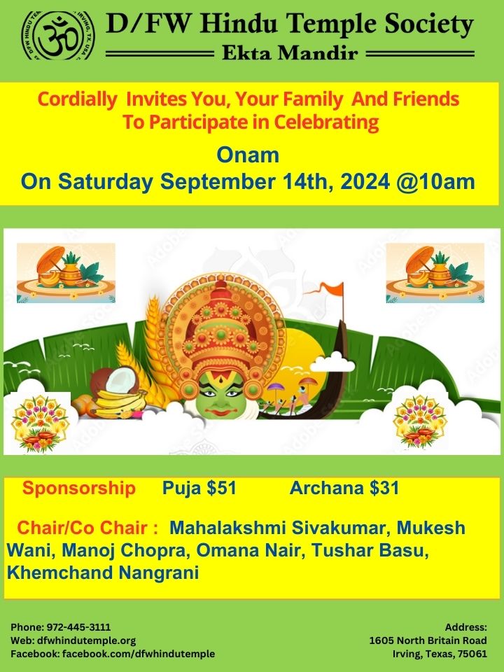 Onam - DFW Hindu Temple Society