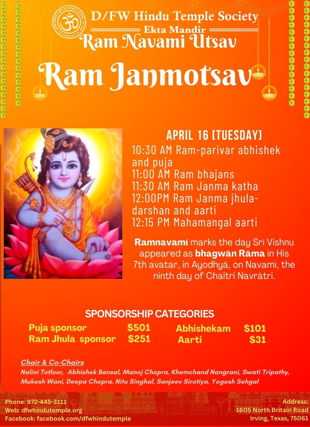 Ram Janmotsav - DFW Hindu Temple Society