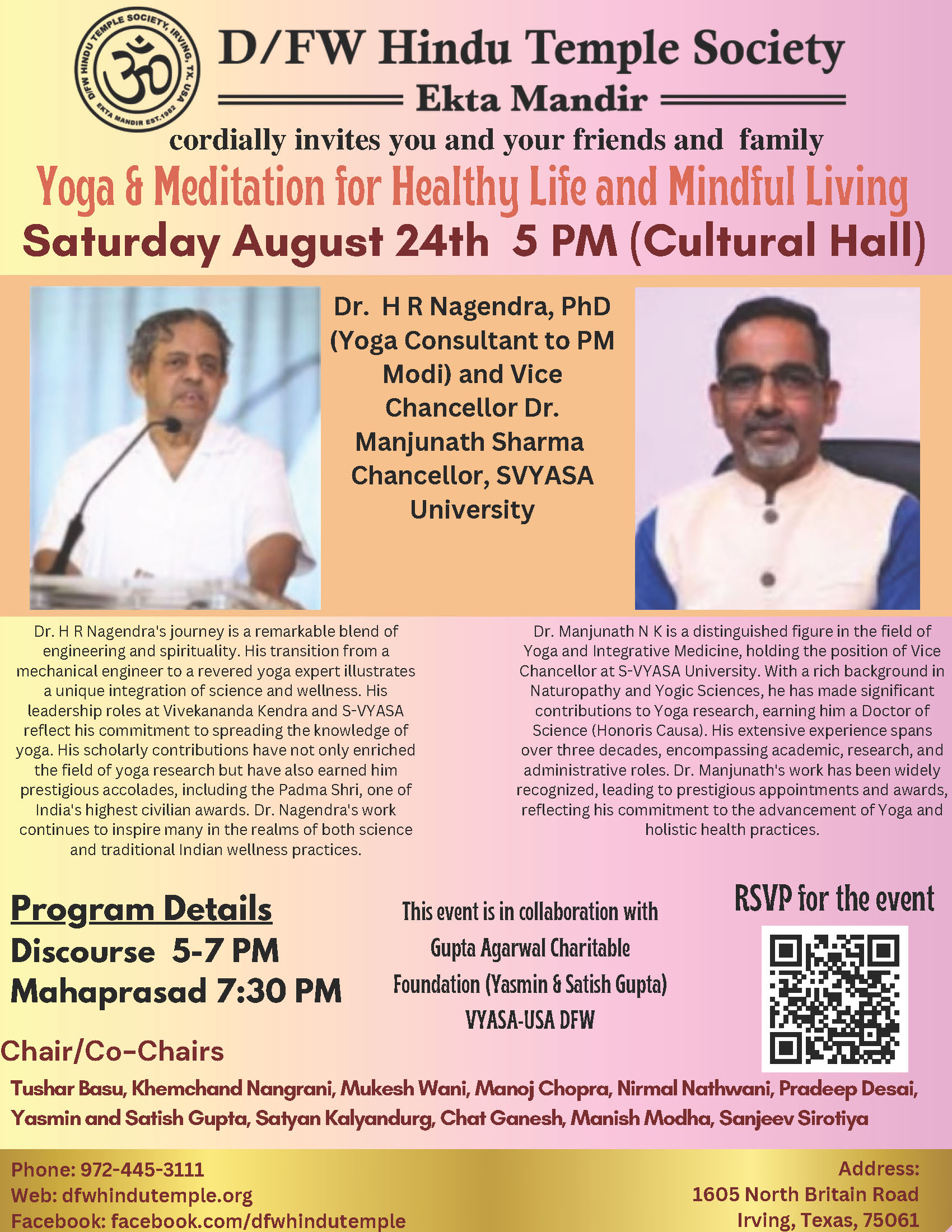 Yoga & Meditation for Healthy Life and Mindful Living - DFW Hindu ...