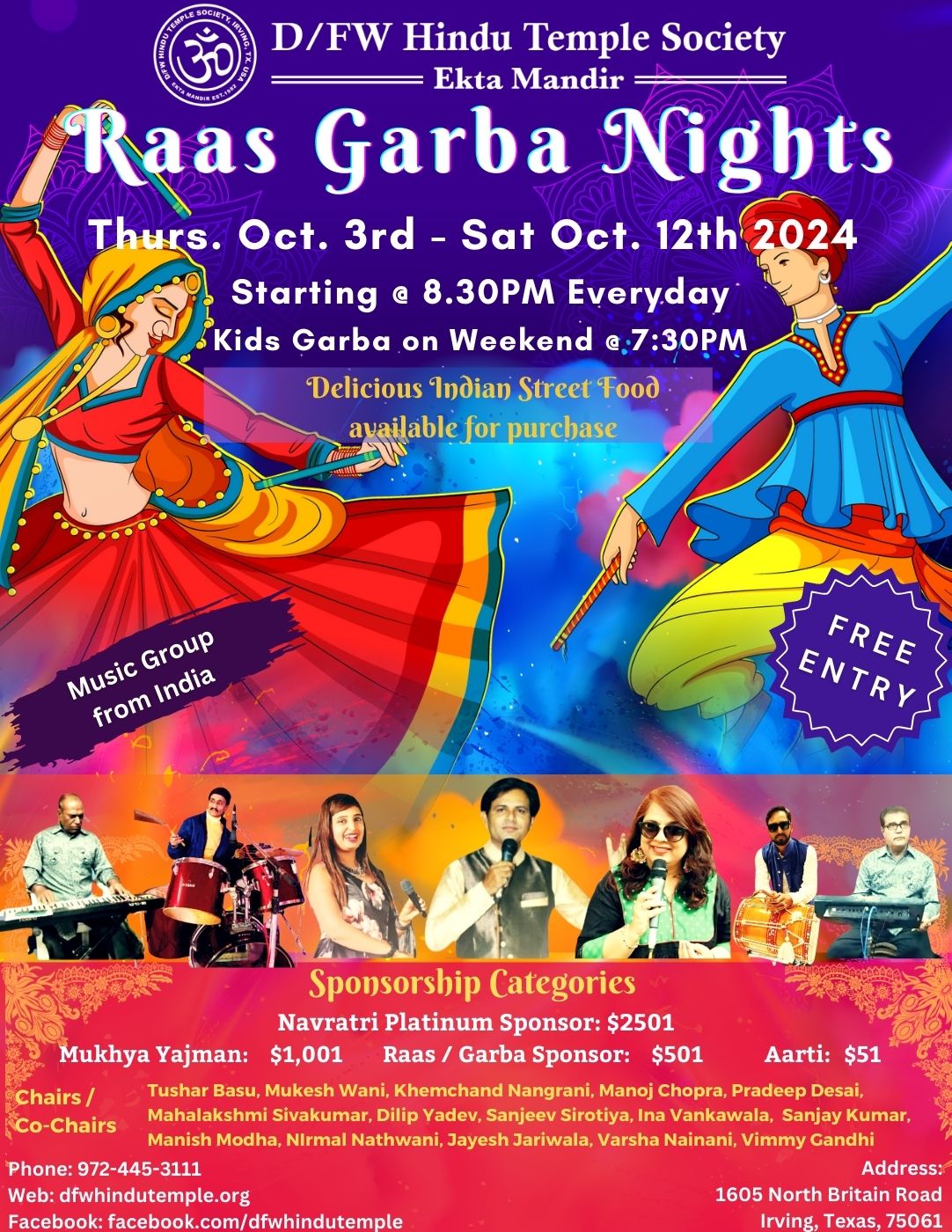Navratri Raas Garba - DFW Hindu Temple Society